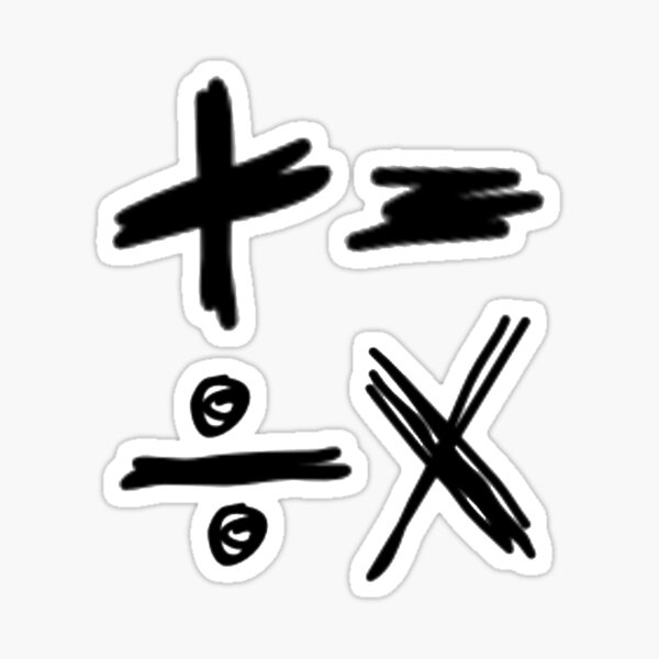 "Math Symbols Sticker Set" Sticker by PopCoolLife | Redbubble