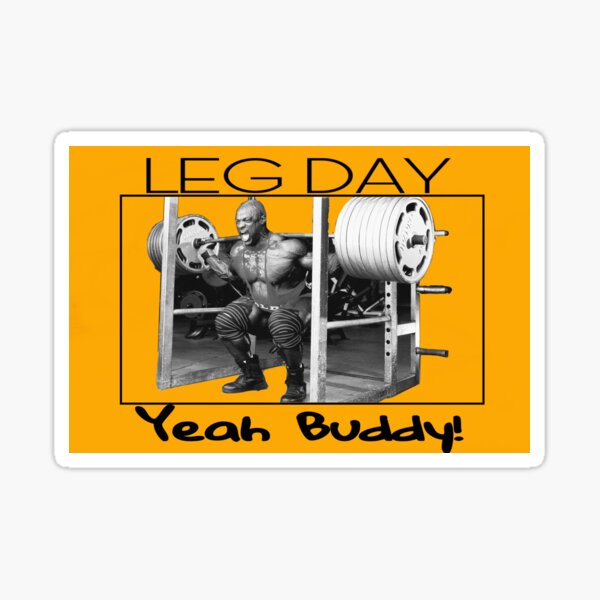 "LEG DAY Fitness Designe" Sticker for Sale by AndrosMagnum | Redbubble