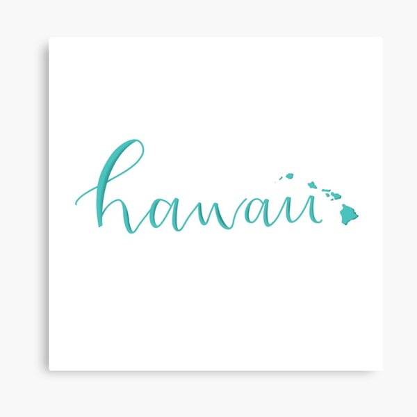 "Hawaii cursive" Canvas Print for Sale by Dani D | Redbubble