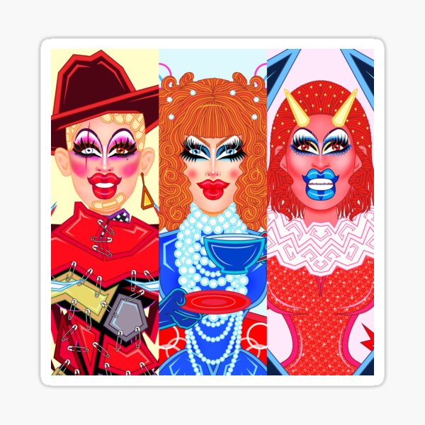 "RUPAULS DRAG RACE ART" Sticker for Sale by RipstirLeon87 | Redbubble