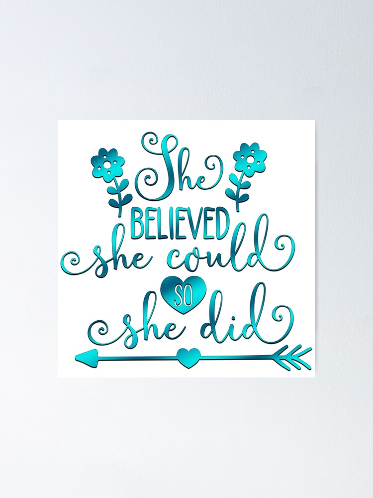 "She Believed She Could So She Did | Bible Verse Inspired | Christian ...