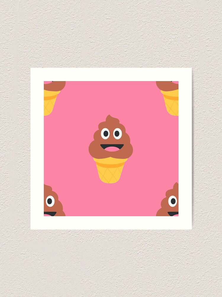 "ice cream cone poo emoji " Art Print for Sale by gossiprag | Redbubble