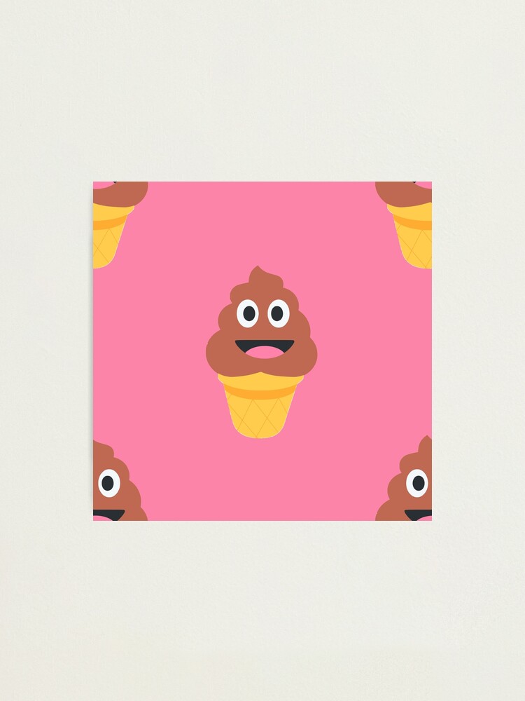 "ice cream cone poo emoji " Photographic Print for Sale by gossiprag ...
