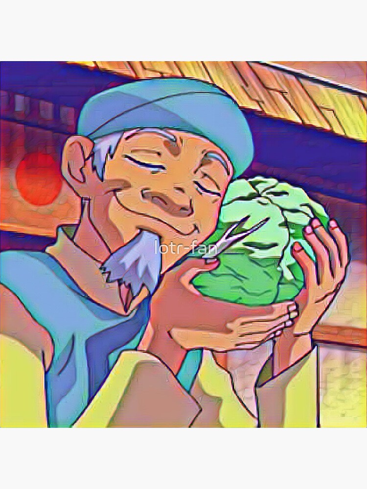 "Avatar TLA ~ Cabbage Man!" Sticker by lotr-fan | Redbubble