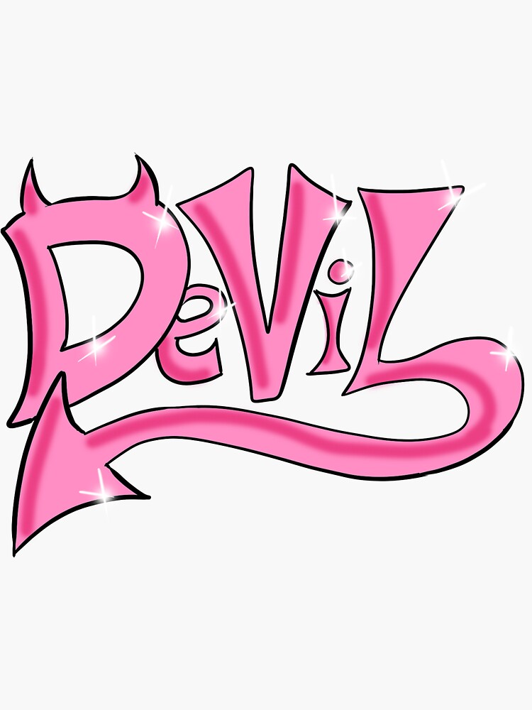 "Pink Devil" Sticker for Sale by gross-girl99 | Redbubble