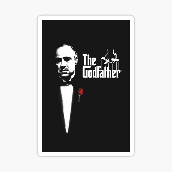 "The Godfather Poster" Sticker by Robin- | Redbubble