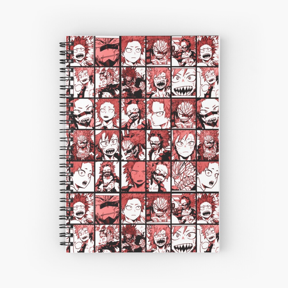 "BNHA Kirishima collage - color version" Spiral Notebook for Sale by ...
