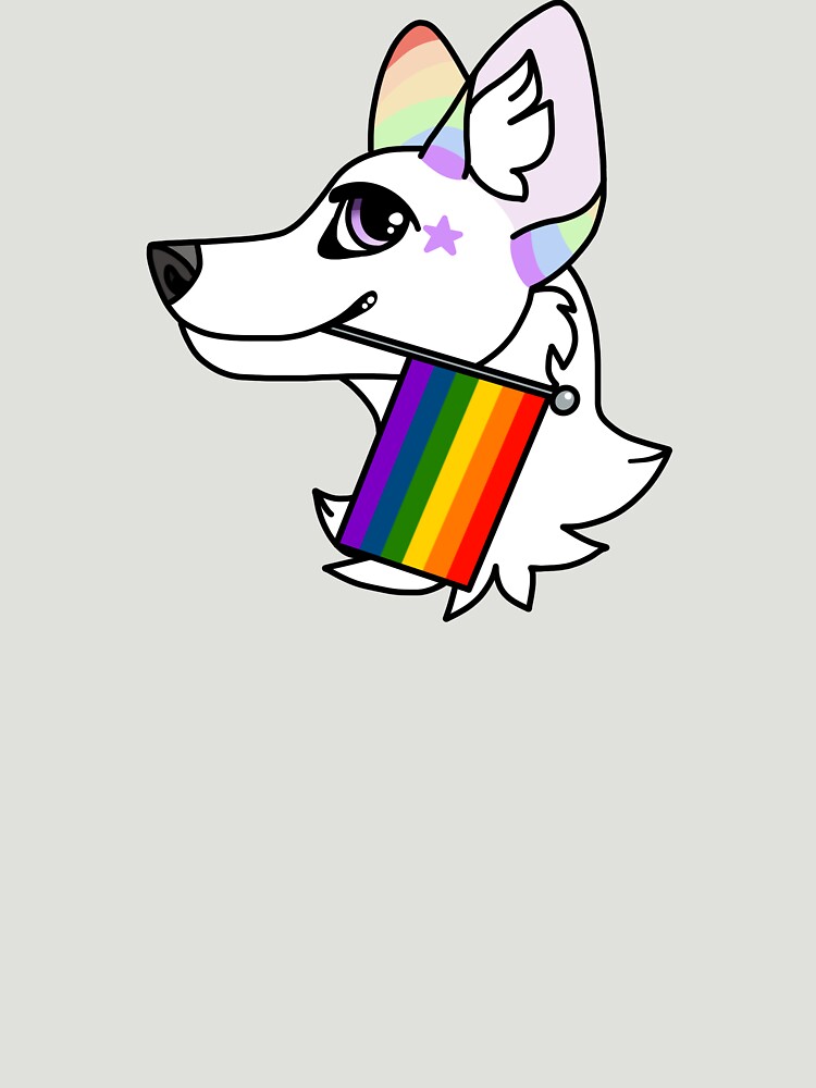 "Pride Flag Wolf" T-shirt by moonulo | Redbubble | gay pride t-shirts ...