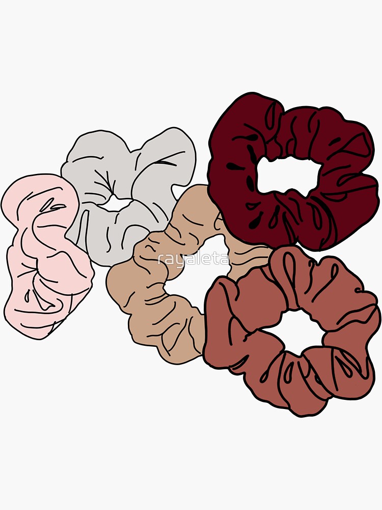 "vsco girl scrunchie " Sticker by rayaleta | Redbubble