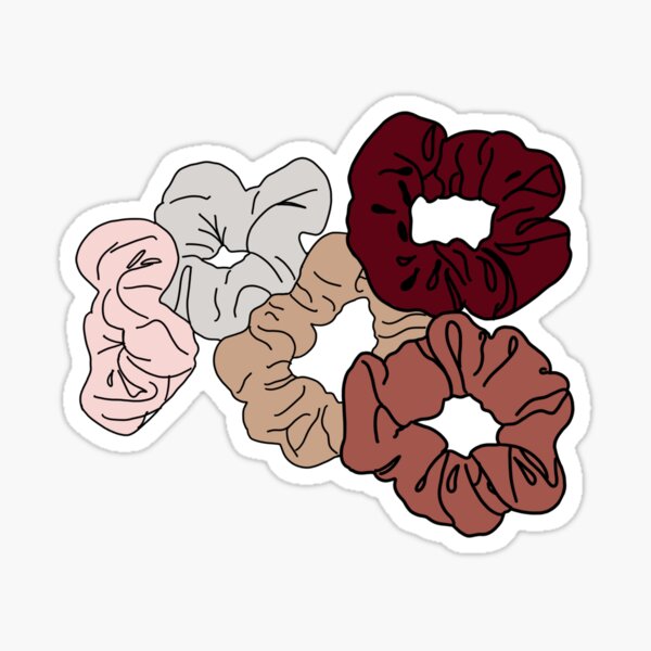 "vsco girl scrunchie " Sticker by rayaleta | Redbubble