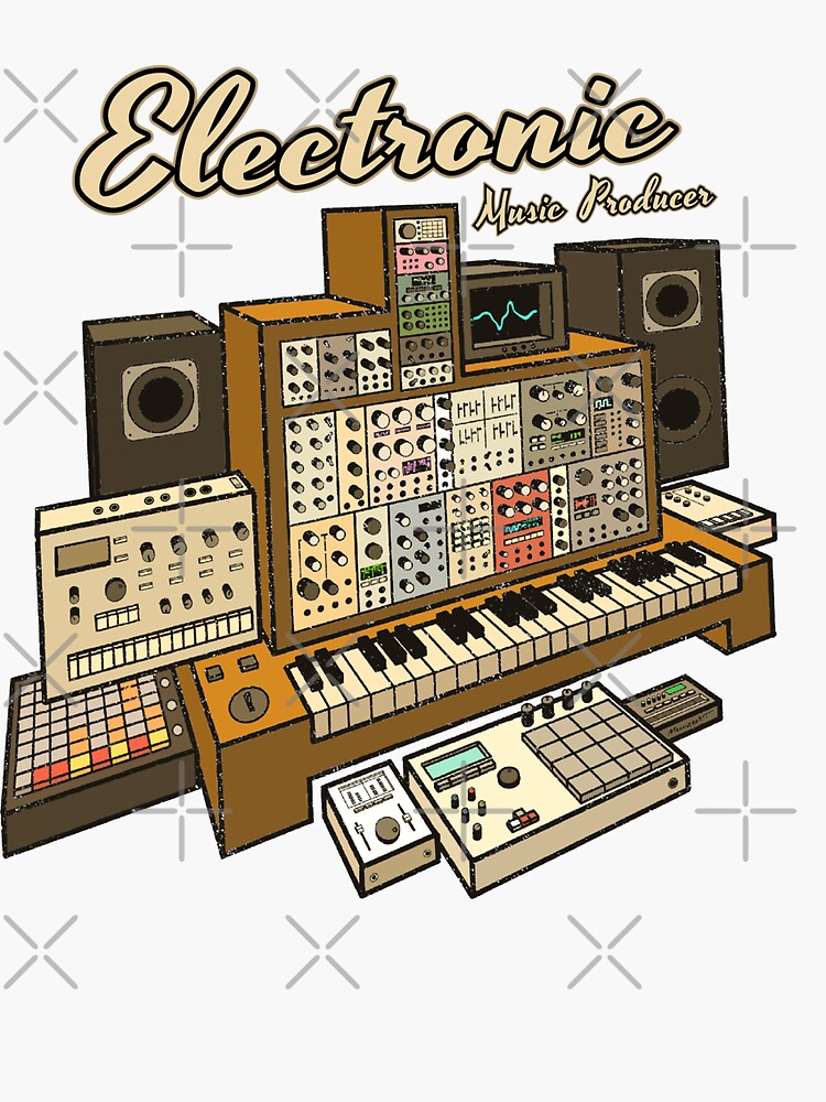"Electronic Music Producer" Sticker for Sale by mewzeek-T | Redbubble