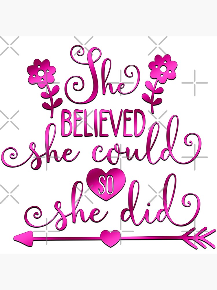 "She Believed She Could So She Did | Bible Verse Inspired | Christian ...