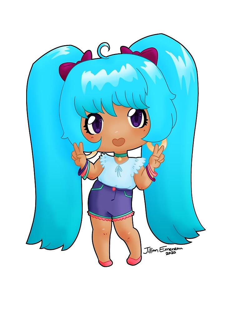 "Blue Chibi Girl" Poster by jmno | Redbubble