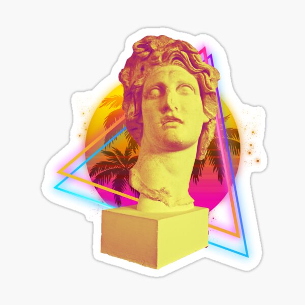 "Helios Aesthetic Vaporwave" Sticker by HappyMonkeyTees | Redbubble