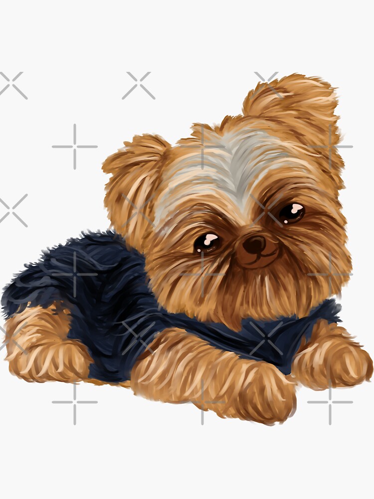 "Cute Yorkie Dog" Sticker for Sale by AngellyMarieee | Redbubble