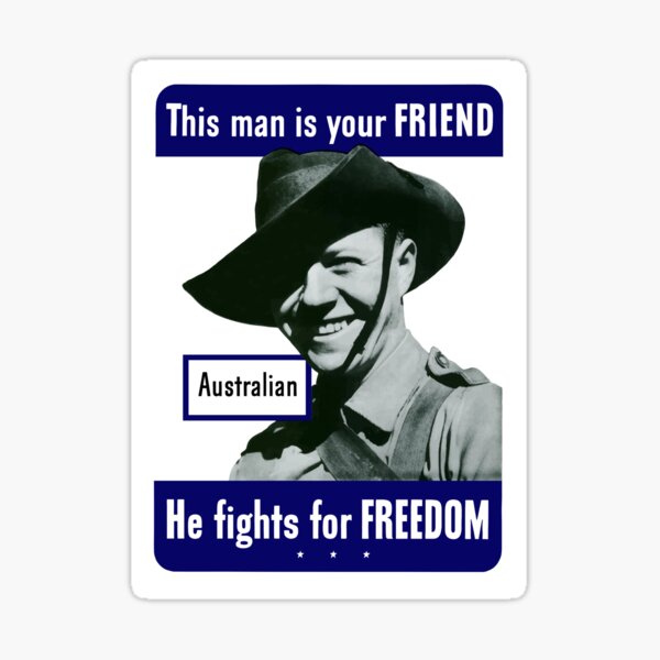 "Australian -- This Man Is Your Friend" Sticker for Sale by ...