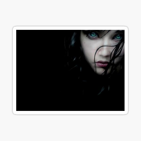 "Scary girl wallpaper for horror fans" Sticker for Sale by ...