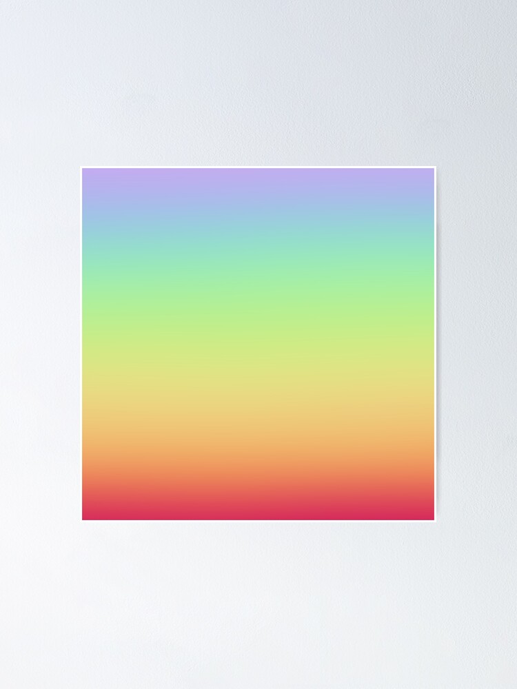 "Pastel Rainbow Sunset Ombre" Poster by KelseyLovelle | Redbubble