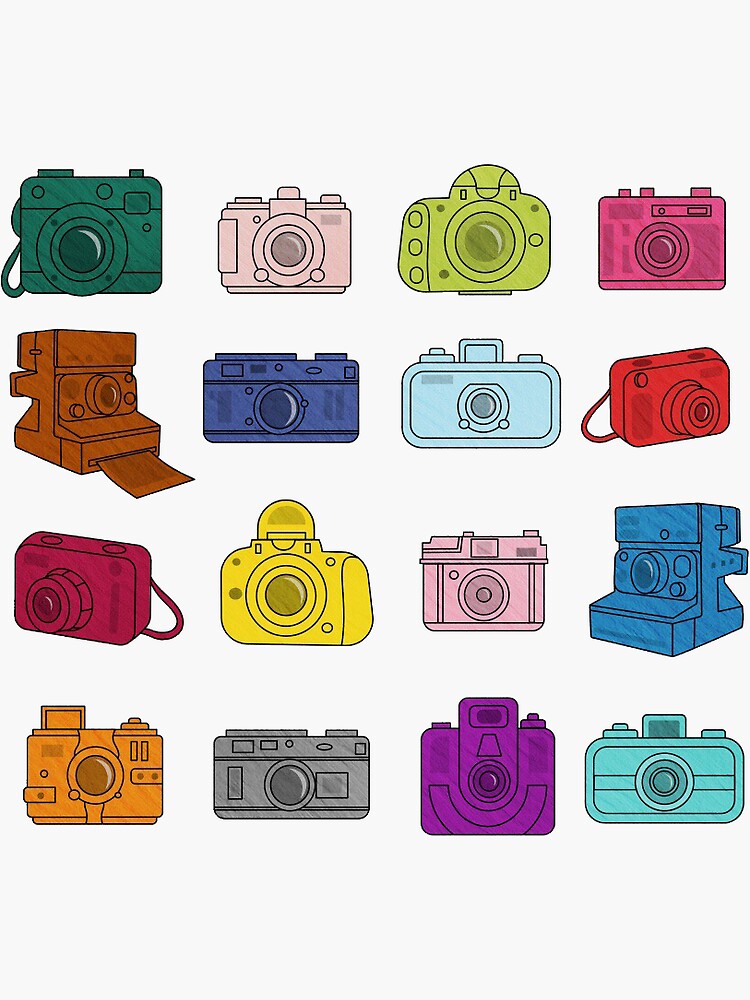 "Rainbow Camera stickers" Sticker by ZaraHope | Redbubble
