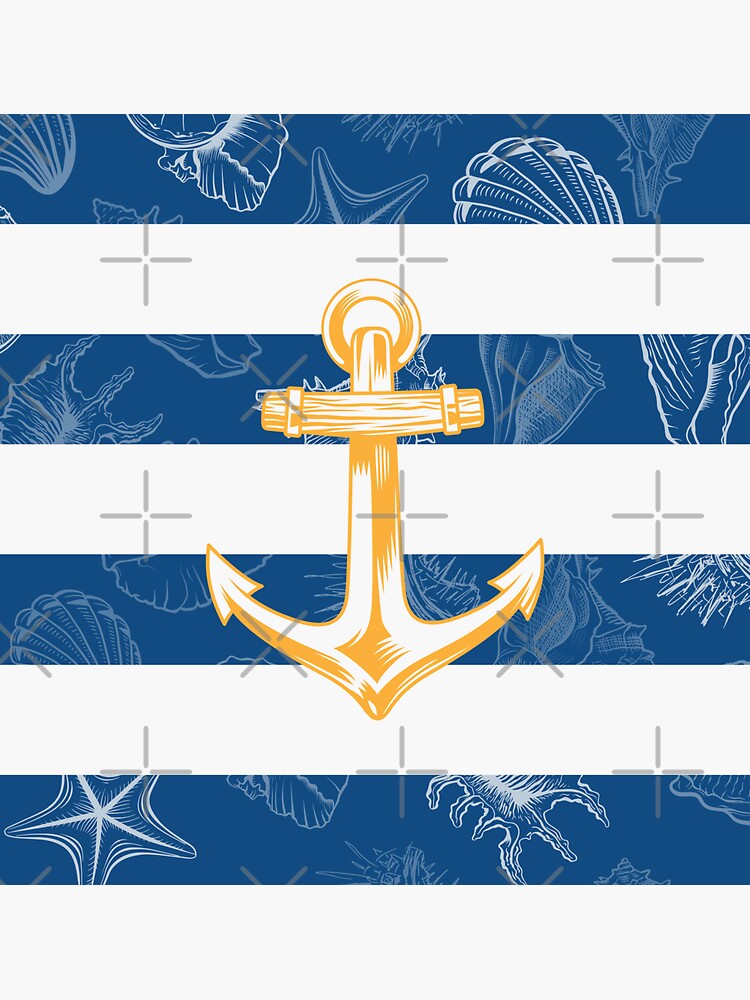 "Anchor and Sea Life" Sticker for Sale by NevesMarkt | Redbubble