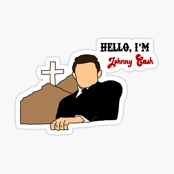 "Johnny Cash" Sticker for Sale by Kendraagreenn | Redbubble