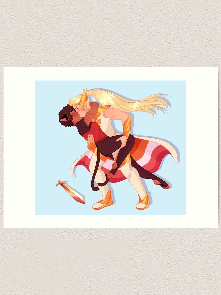 "catra & she-ra lesbian pride" Art Print by bumblebeec | Redbubble