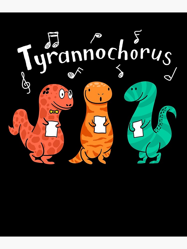"Tyrannochorus Dino Choir Funny Music" Greeting Card for Sale by ...