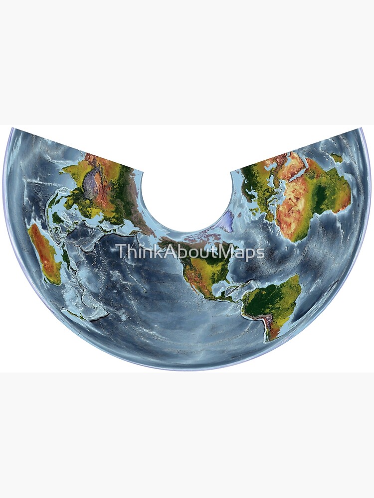 "NAD 1927 - World Map showing land and oceans" Art Print for Sale by ...