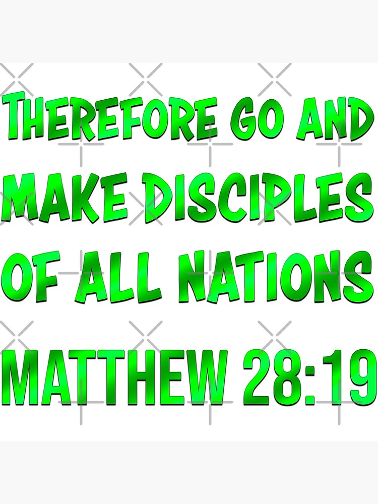 Lámina metálica «Versículo de la Biblia | Por tanto, vayan y hagan ...