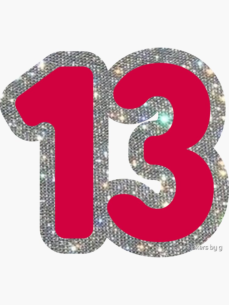 "Glitter 13" Sticker for Sale by unagi-designs | Redbubble