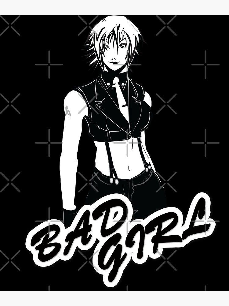 Bad Girl 6 Line Art Anime Girl Poster By Medoart Redbubble 8846