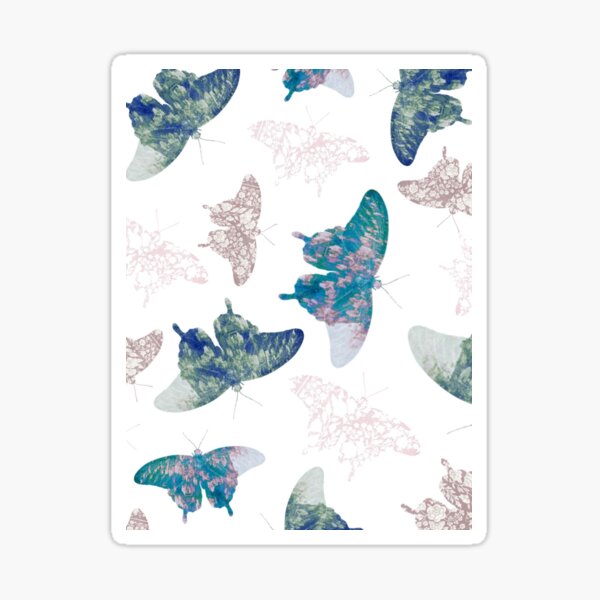 "Flutter (White)" Sticker for Sale by artbybethk | Redbubble