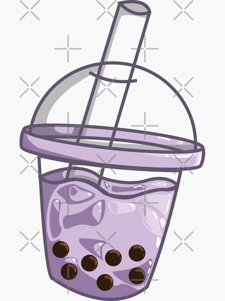 "Taro Bubble Tea / Taro Boba" Sticker for Sale by AngellyMarieee ...