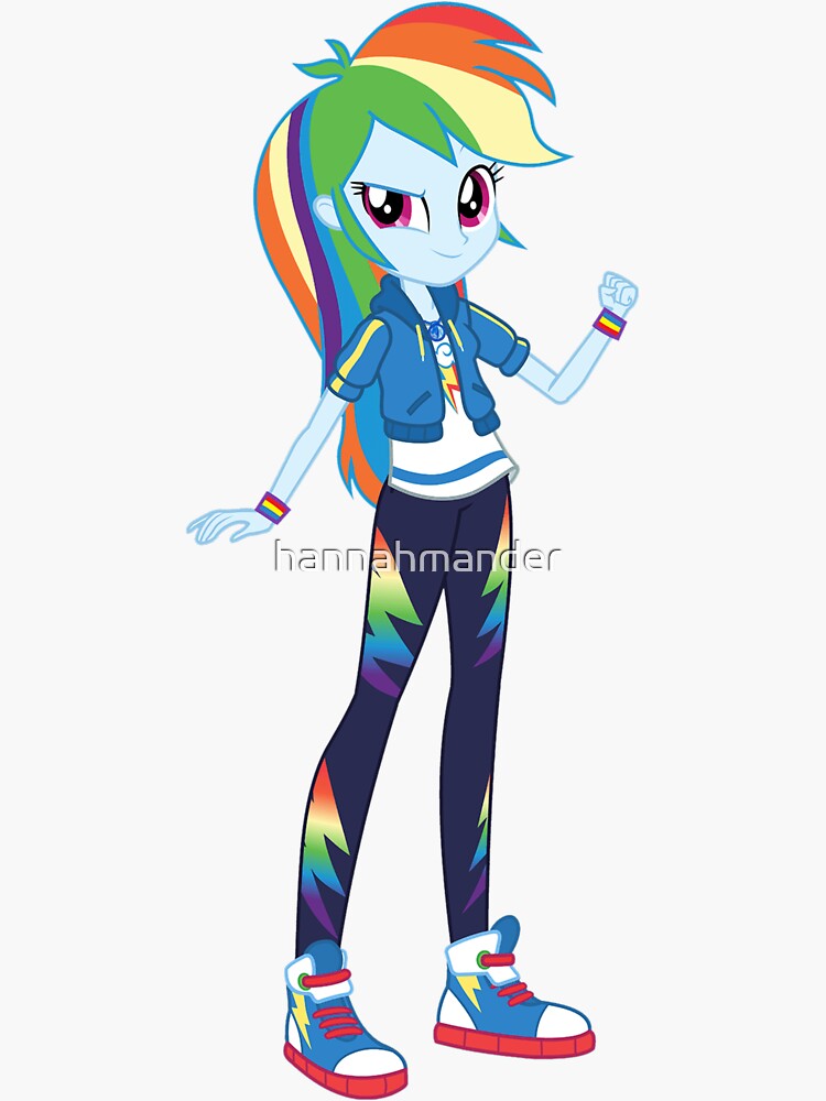 "Rainbow Dash - Equestria Girls" Sticker for Sale by hannahmander ...