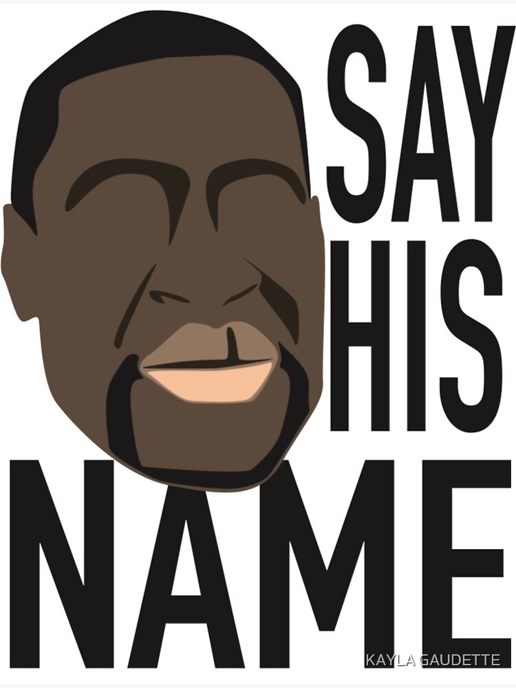 "GEORGE FLOYD" Sticker for Sale by KAYLAGAUDETTE | Redbubble