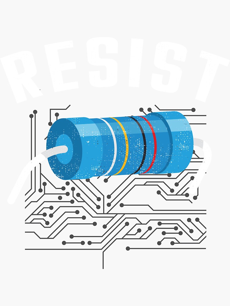 "Resistor Funny Electronic Science Nerd Gift Design graphic" Sticker ...