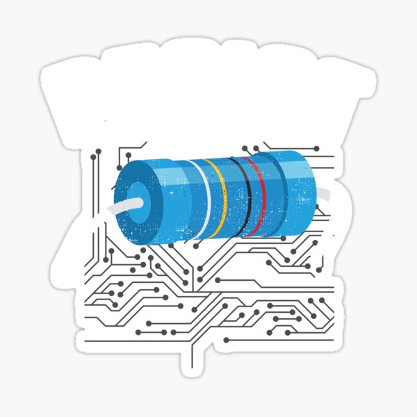 "Resistor Funny Electronic Science Nerd Gift Design graphic" Sticker ...