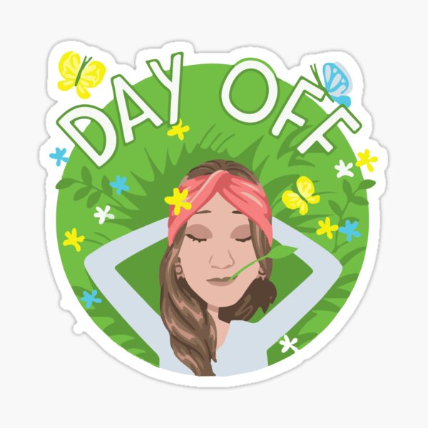 "Day off, funny cool cute cartoon. Perfect for day off hang out ...