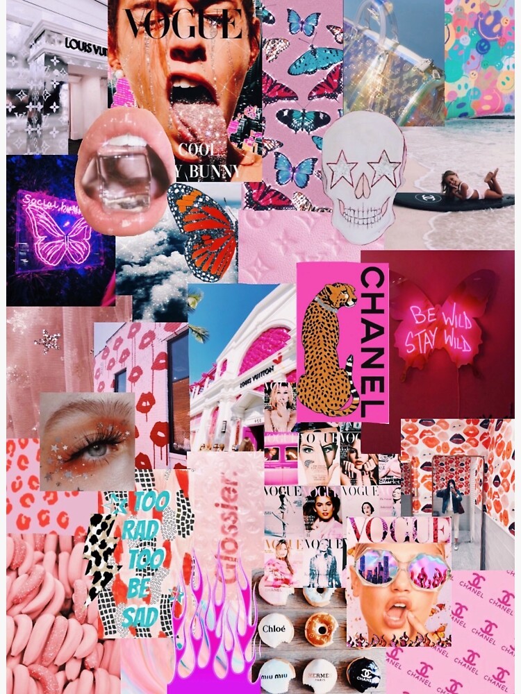 "Pink Themed Collage" Sticker for Sale by PaytonMartins | Redbubble