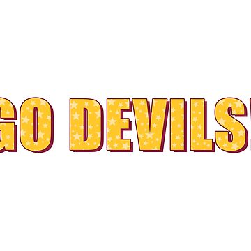 "GO DEVILS!" Sticker for Sale by gwynethc | Redbubble