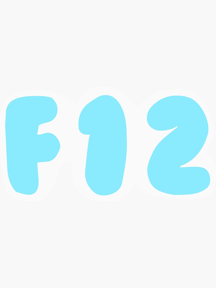 "f12" Sticker by drunkonts | Redbubble