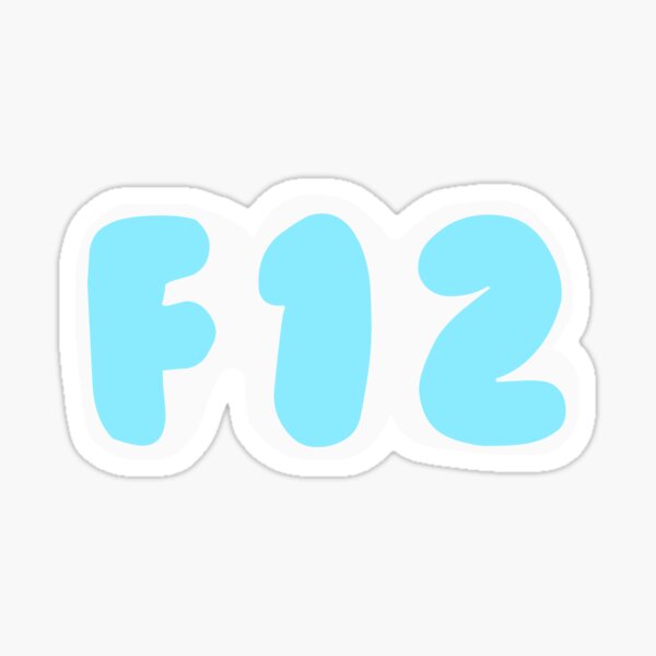 "f12" Sticker by drunkonts | Redbubble