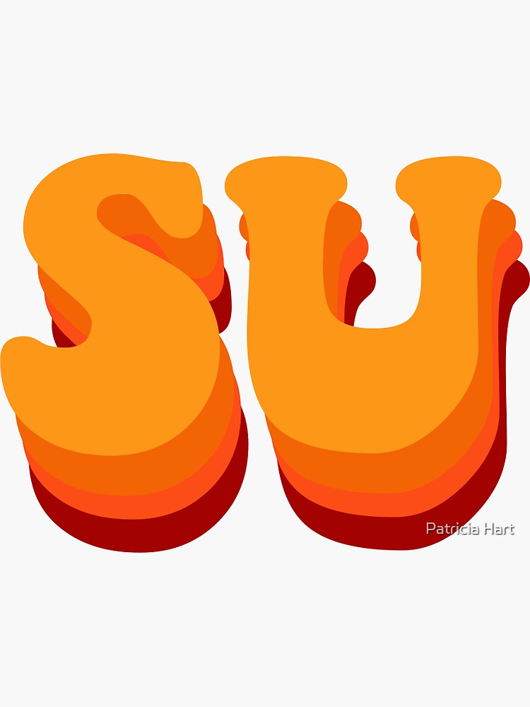 "SU" Sticker by patriciahart13 | Redbubble