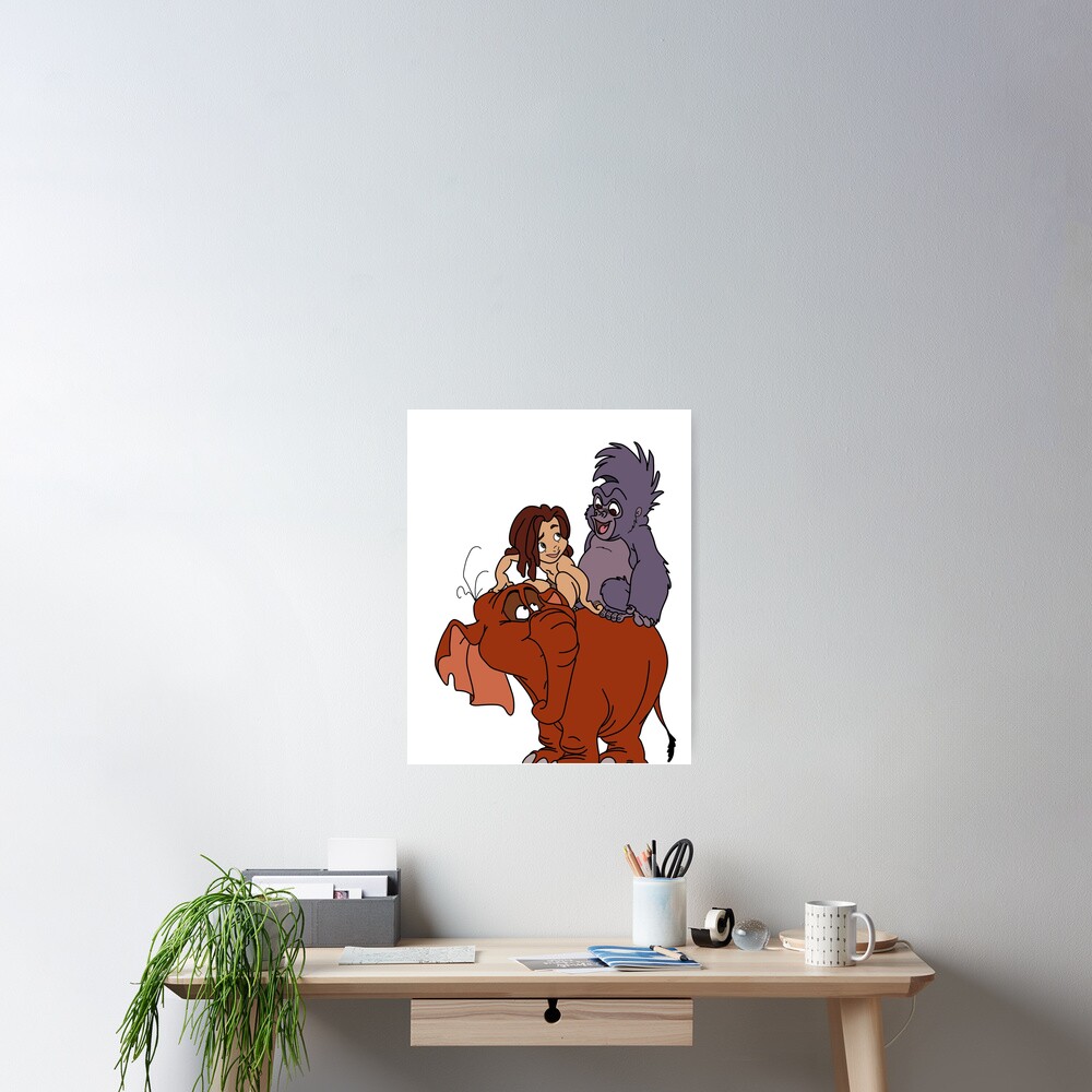 "Tarzan sticker" Poster for Sale by haleyntacos | Redbubble