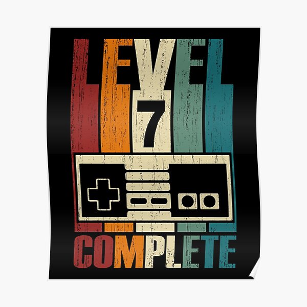 "Level 7 Complete - 7th Wedding Anniversary Gift Fathers Day Gamer Dad ...