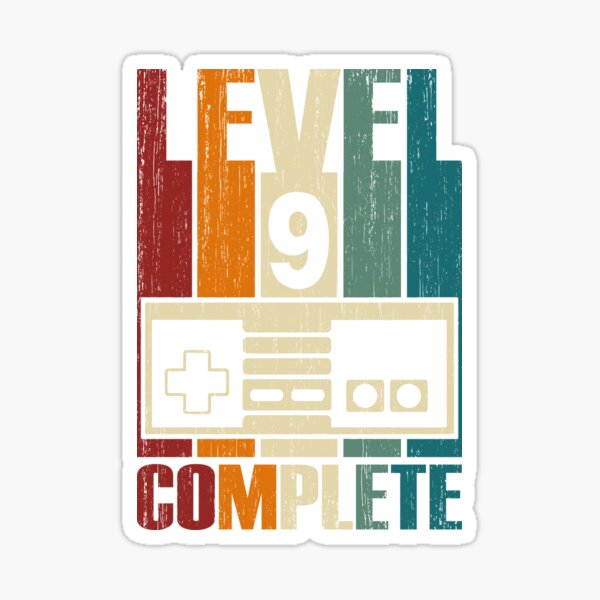 "Level 9 Complete - 9th Wedding Anniversary Gift Fathers Day Gamer Dad ...