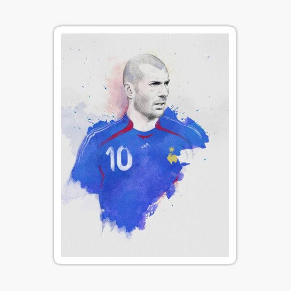 "Zinedine Zidane Art" Sticker by toro13 | Redbubble
