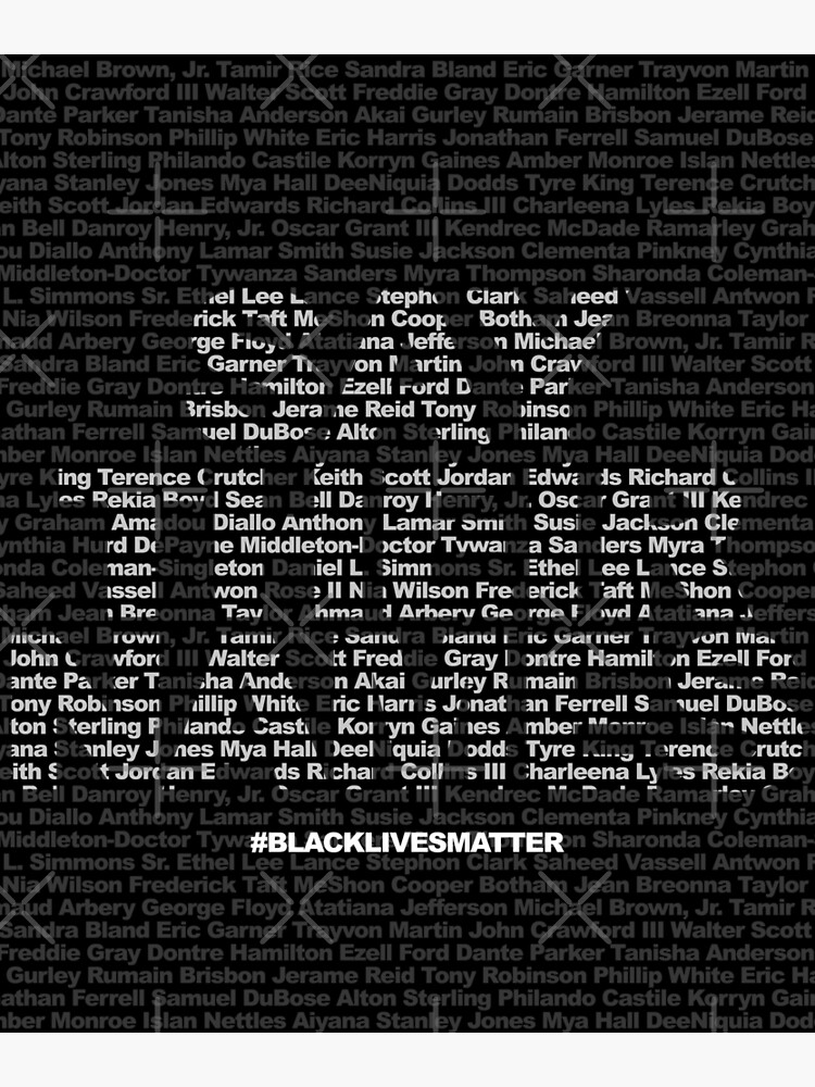 Say Their Names: Black Lives Matter Premium Matte Vertical Poster sold ...