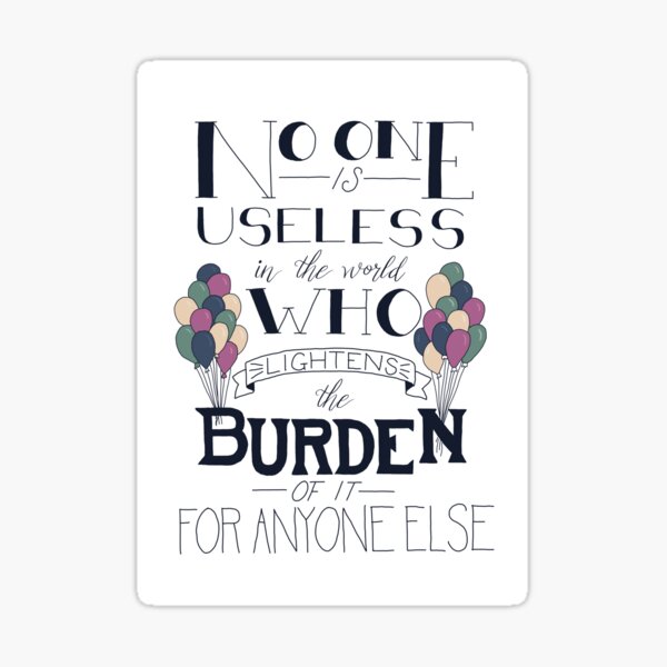 "No One is Useless Inspirational Quote" Sticker for Sale by floryavenue ...