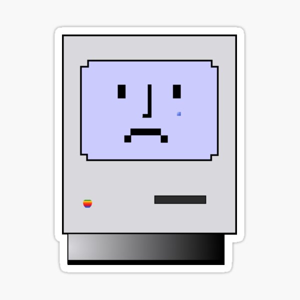 "Sad Mac" Sticker by mrtylerlarson | Redbubble